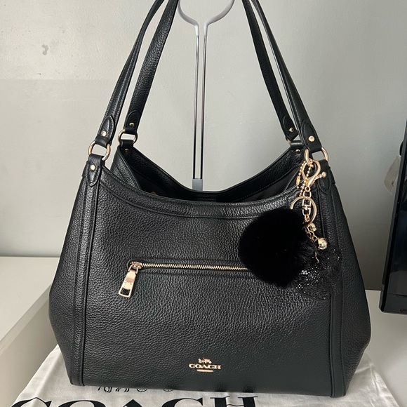 Coach | Bags | Coach Black Leather Shoulder Bag With | Poshmark